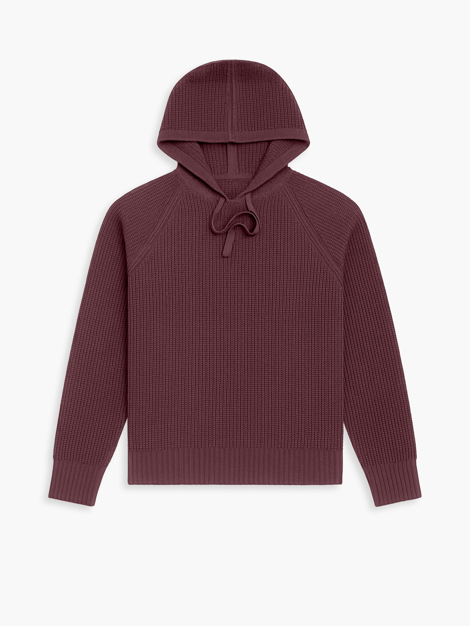 Mens Merino Wool Hoodie | Burgundy | Machine Washable, Wrinkle Free ...