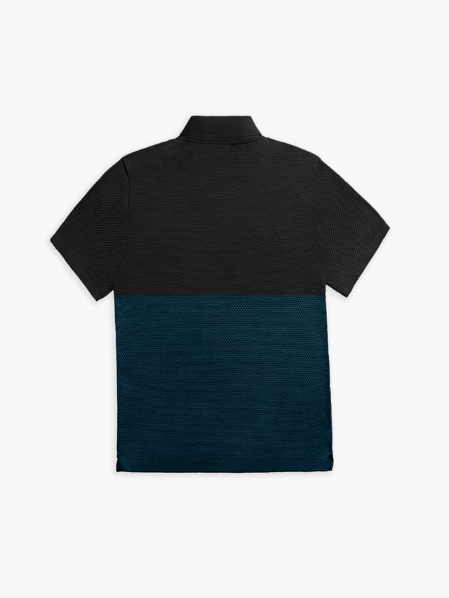 Men's Labs 3D Print-Knit Air Polo - Black - Peacock Color Block ...