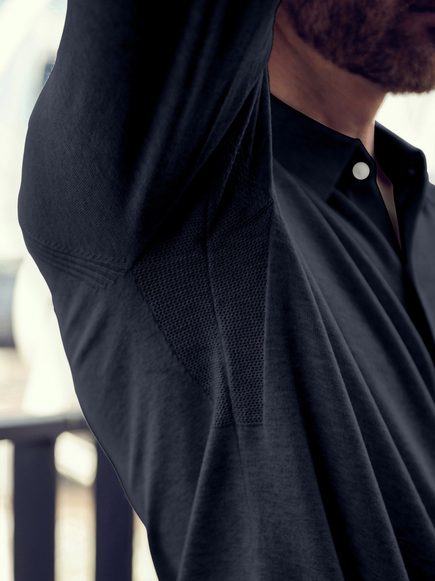 Men's Labs 3D Print-Knit Shirt - Navy – Ministry of Supply